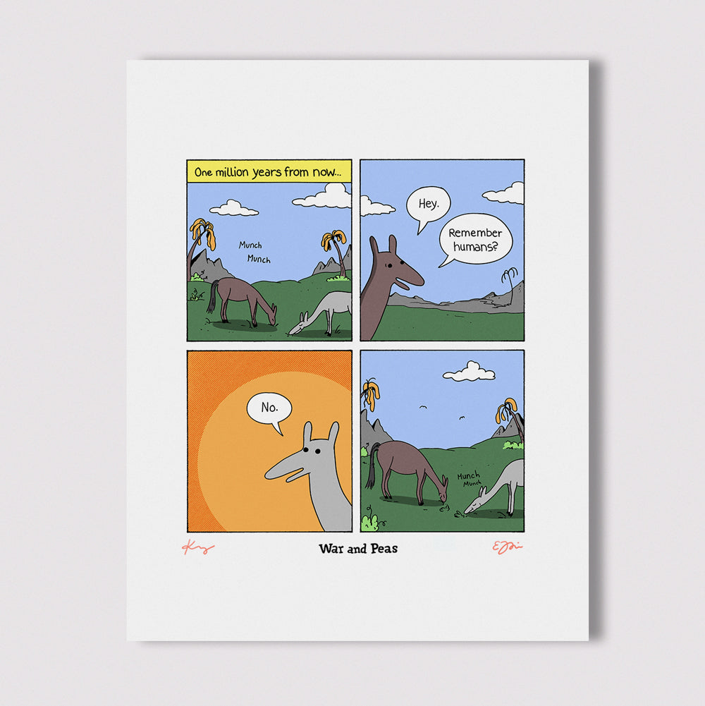 Remember Humans Signed Comic Print – War and Peas Shop