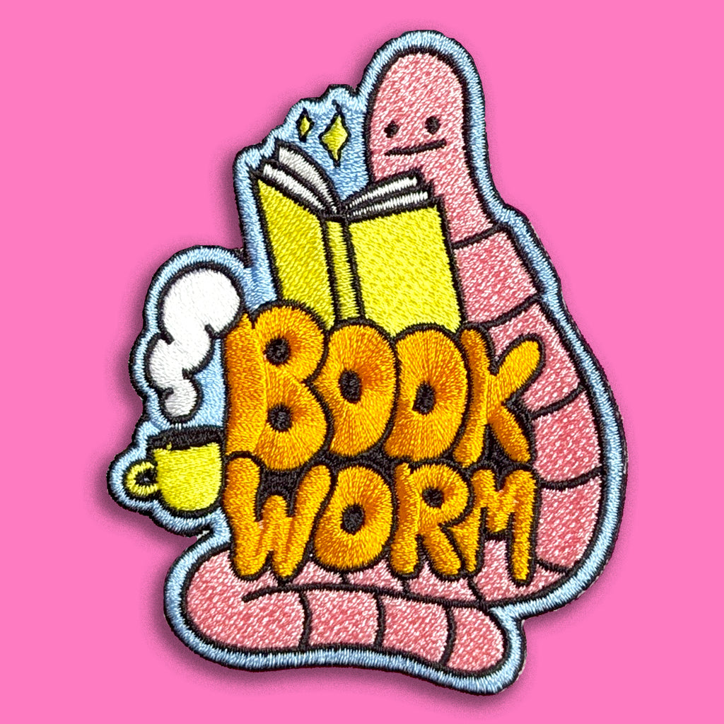 Bookworm – Embroidered Patch – War and Peas Shop