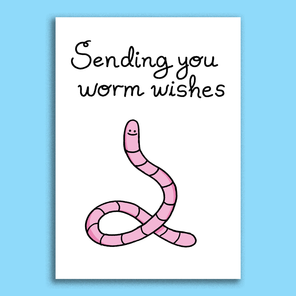 Worm Wishes Greeting Card With Envelope – War and Peas Shop